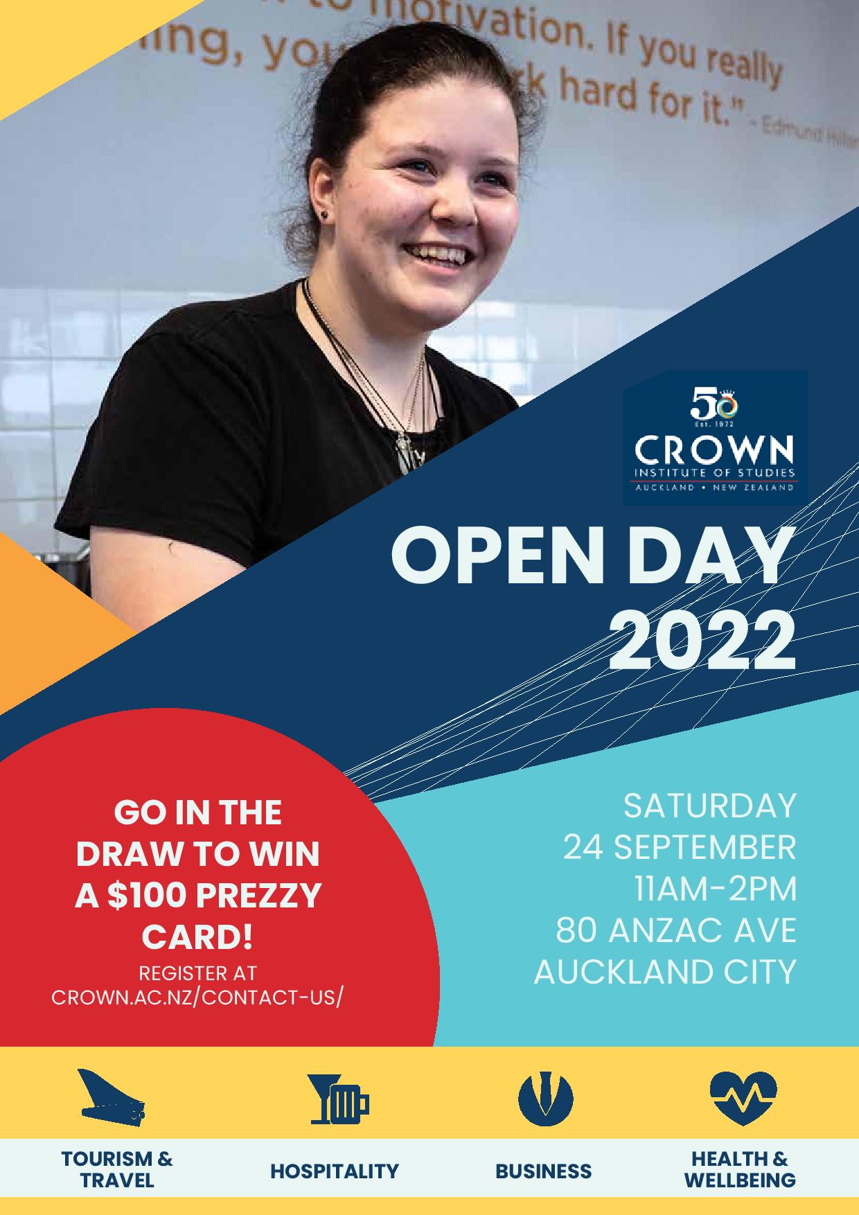 Crown Open Day Saturday 24 September 2022 Flyer page 001 Careers